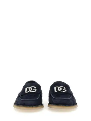 Dolce & Gabbana Suede Loafer With Logo Detail