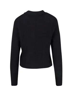 Our Legacy Mazzy" Crop Knit Cardigan - Black