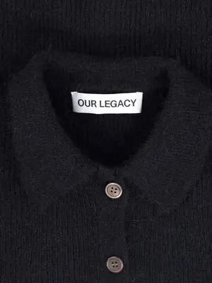 Our Legacy Mazzy" Crop Knit Cardigan - Black