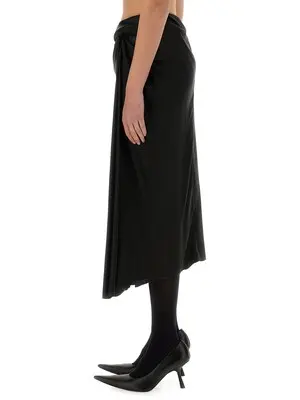 Balenciaga Draped Midi Skirt