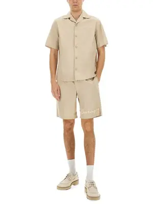 Burberry Logo Shorts - Beige