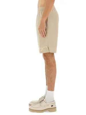 Burberry Logo Shorts - Beige