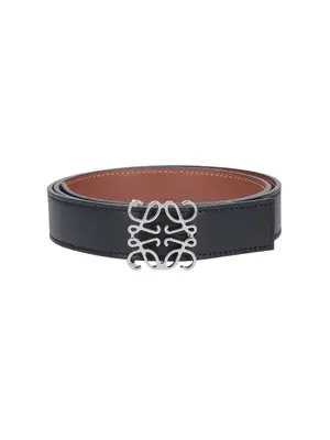 Loewe Anagram Reversible Belt - Black
