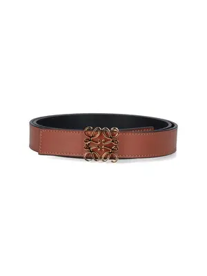 Loewe Anagram Reversible Belt - Brown