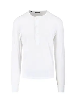 TOM FORD Henley' T-shirt - White