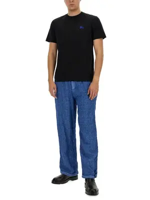 Burberry Linen Trousers - Azure