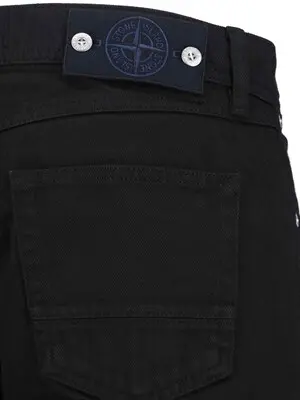 Stone Island Logo Denim Jeans - Black