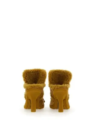 Burberry Highland 90 Mules - Beige