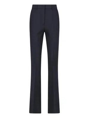 Sportmax Rick Owens Straight Wool Pants - Black
