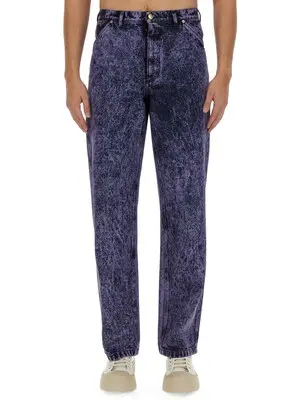 Marni Marbled Effect Straight Leg Jeans