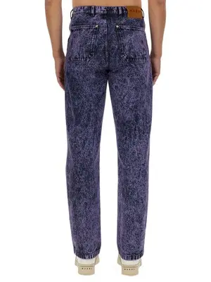 Marni Marbled Effect Straight Leg Jeans