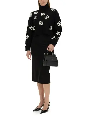 Dolce & Gabbana Logo Inlay Jersey - Black