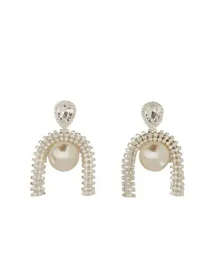 Magda Butrym Earrings With Shell Pendants - Silver