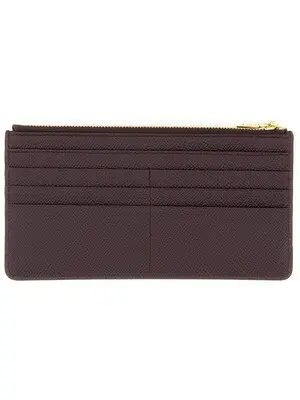 Dolce & Gabbana Large Card Holder "nameplate - Bordeaux