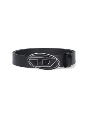 DIESEL B-1dr' Logo Leather Belt