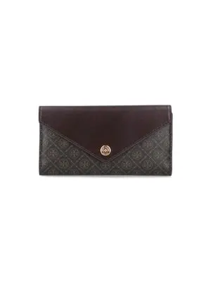 Tory Burch T Monogram" Book Wallet - Brown