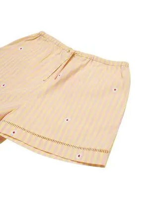 Max & Co. Striped Shorts With Embroidered Detail