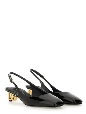 Dolce & Gabbana Patent Leather Slingback - Black