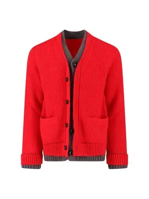 Sacai Two-tone Knit Cardigan