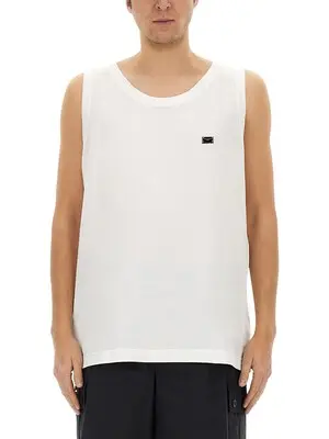 Dolce & Gabbana Cotton "over" Tank Top - White