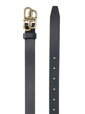 Balenciaga Bb Logo Leather Belt
