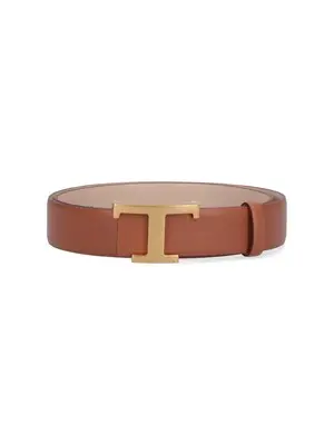 TOD'S T Timeless Reversible Belt - Brown