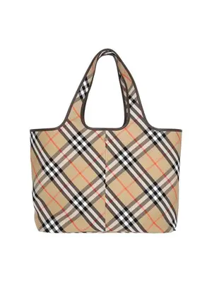 Burberry Check Medium Tote Bag - Beige