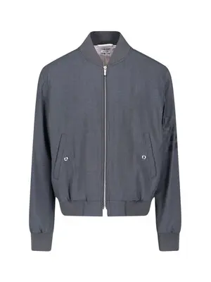 Thom Browne 4-bar" Bomber Jacket - Gray