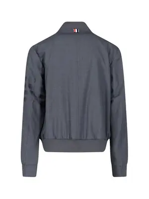 Thom Browne 4-bar" Bomber Jacket - Gray