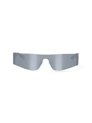 Balenciaga Mono Rectangle Sunglasses - Silver