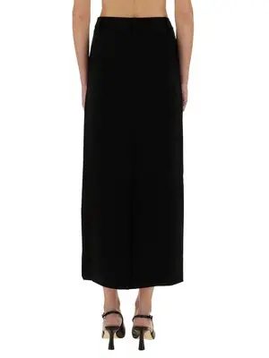 Michael Kors Textured Crepe Maxi Skirt