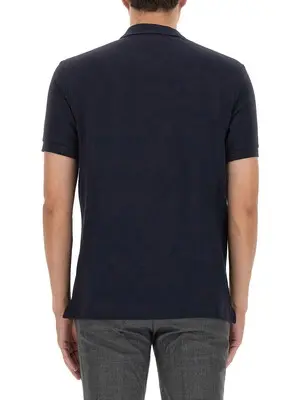 Paul Smith Polo With Logo Patch - Blue