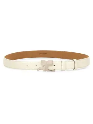 COURREGES Leather Belt - White