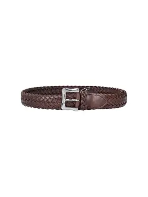 Bottega Veneta Woven Leather Belt - Brown