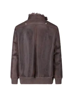 Rick Owens Lamb Leather And Shearling Jacket