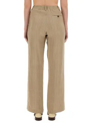 ALYSI Linen-blend Wide Leg Pants