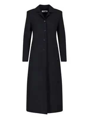 JIL SANDER Single-breasted Virgin Wool Coat