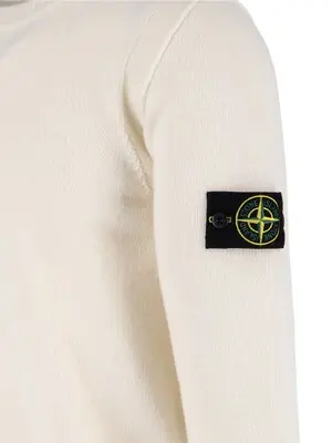 Stone Island Virgin Wool Blend Sweater - White