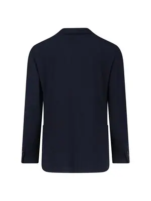 LARDINI Single-breasted Virgin Wool Blend Blazer