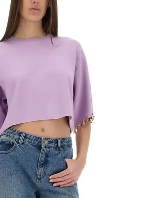Rabanne Knit Crop T-shirt - Lilac
