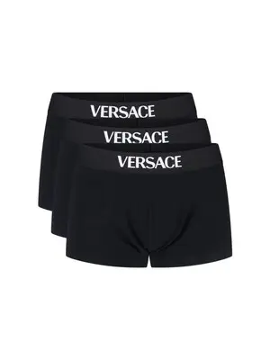 Versace 3 Logo Boxer Shorts Set Black