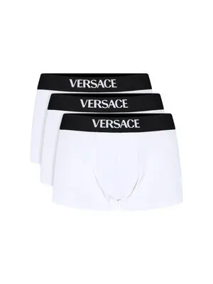 Versace 3 Logo Boxer Shorts Set - White