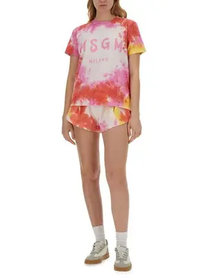 MSGM Tie-dye Bermuda Shorts - Multicolour