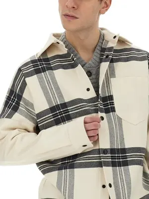 Palm Angels Overshirt Check - White