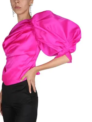 ANOUKI One Shoulder Dress - Fuchsia