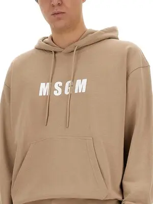 MSGM Logo Sweatshirt - Beige