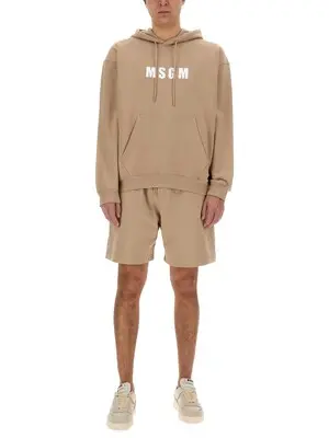 MSGM Logo Sweatshirt - Beige