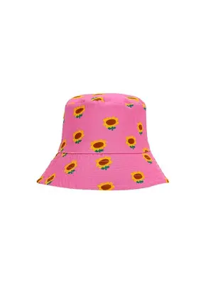 BOBO CHOSES Printed Bucket Hat - Fuchsia