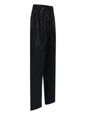 GOLDEN GOOSE Straight Leg Rhinestone Jeans - Black