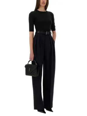 Saint Laurent Wide-leg Trousers - Blue